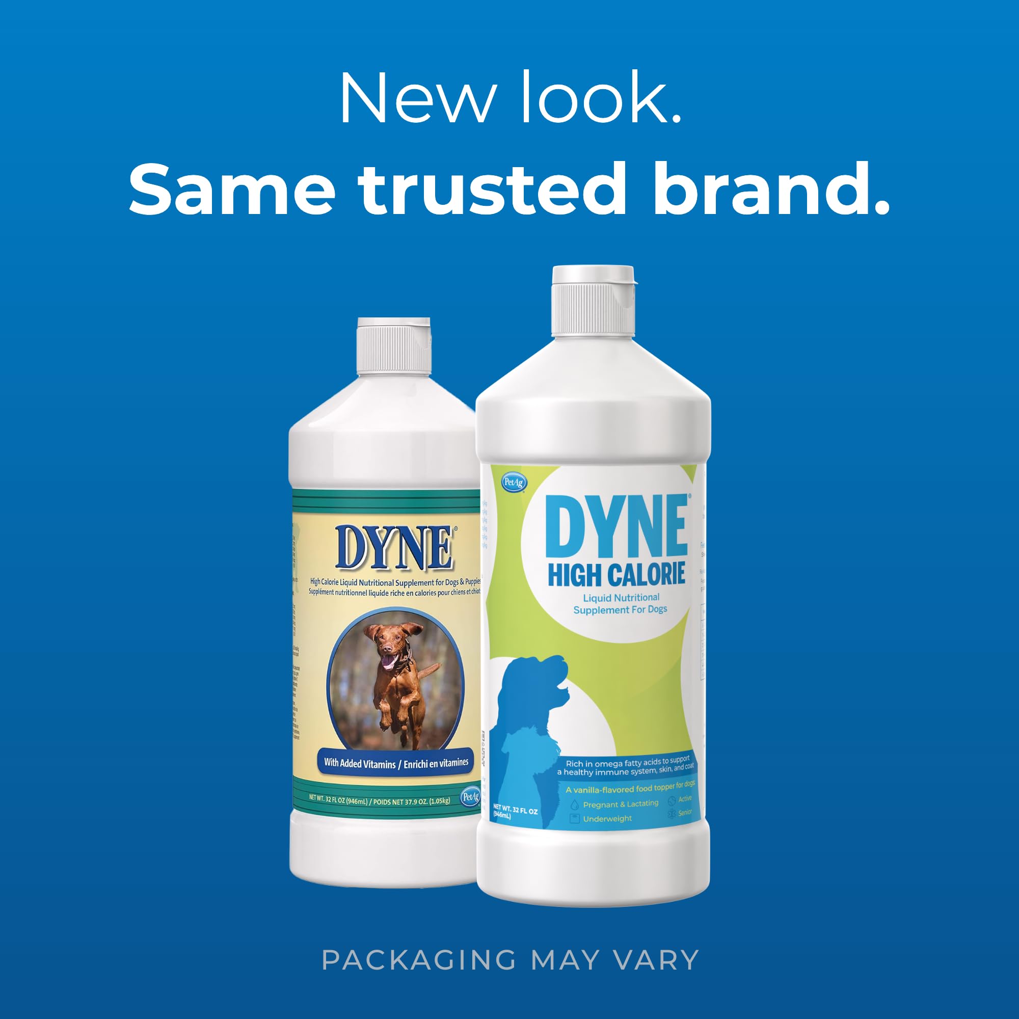 Pet-Ag Dyne High Calorie Liquid Nutritional Supplement for Dogs & Puppies 8 Weeks and Older - 32 oz, Pack of 2 - Supports Performance and Endurance - Sweet Vanilla Flavor