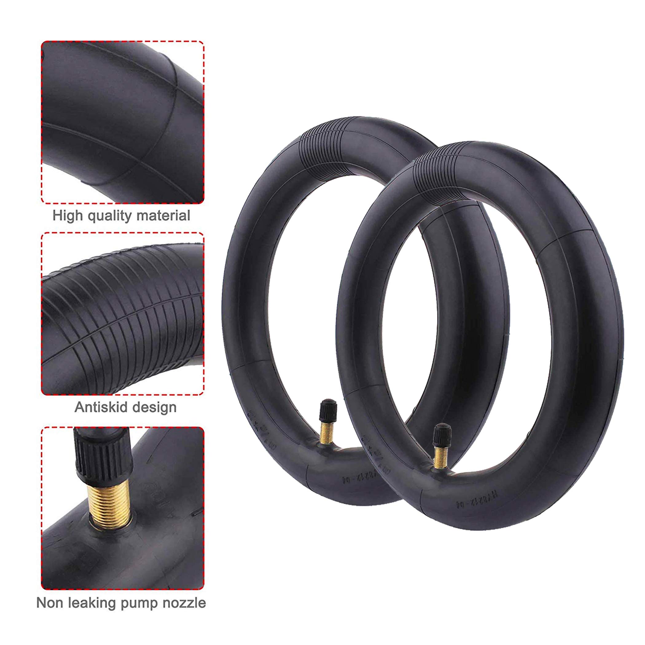 AR-PRO (2-Pack) 8.5 Inches x 2 Inches Scooter Inner Tube Replacement - 50/75-6.1 Inner Tubes for Electric and Gas Scooters, Mini and Pocket Bikes, and More Butyl Rubber Inner Tubes