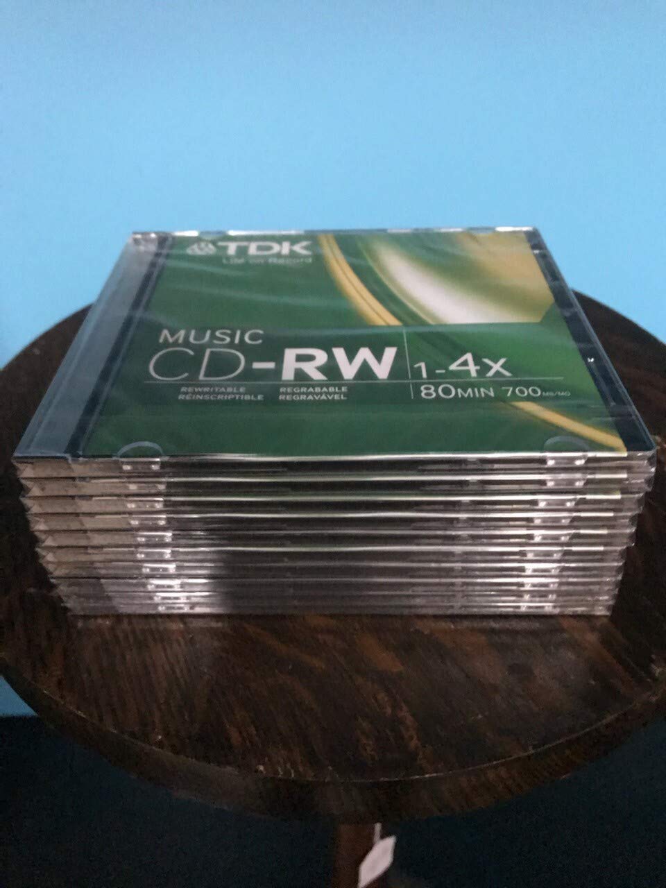 TDK Music 1X-4X 80-Min Digital-Audio CD-RW 10-Pak in Ultra-Slim Jewel Cases