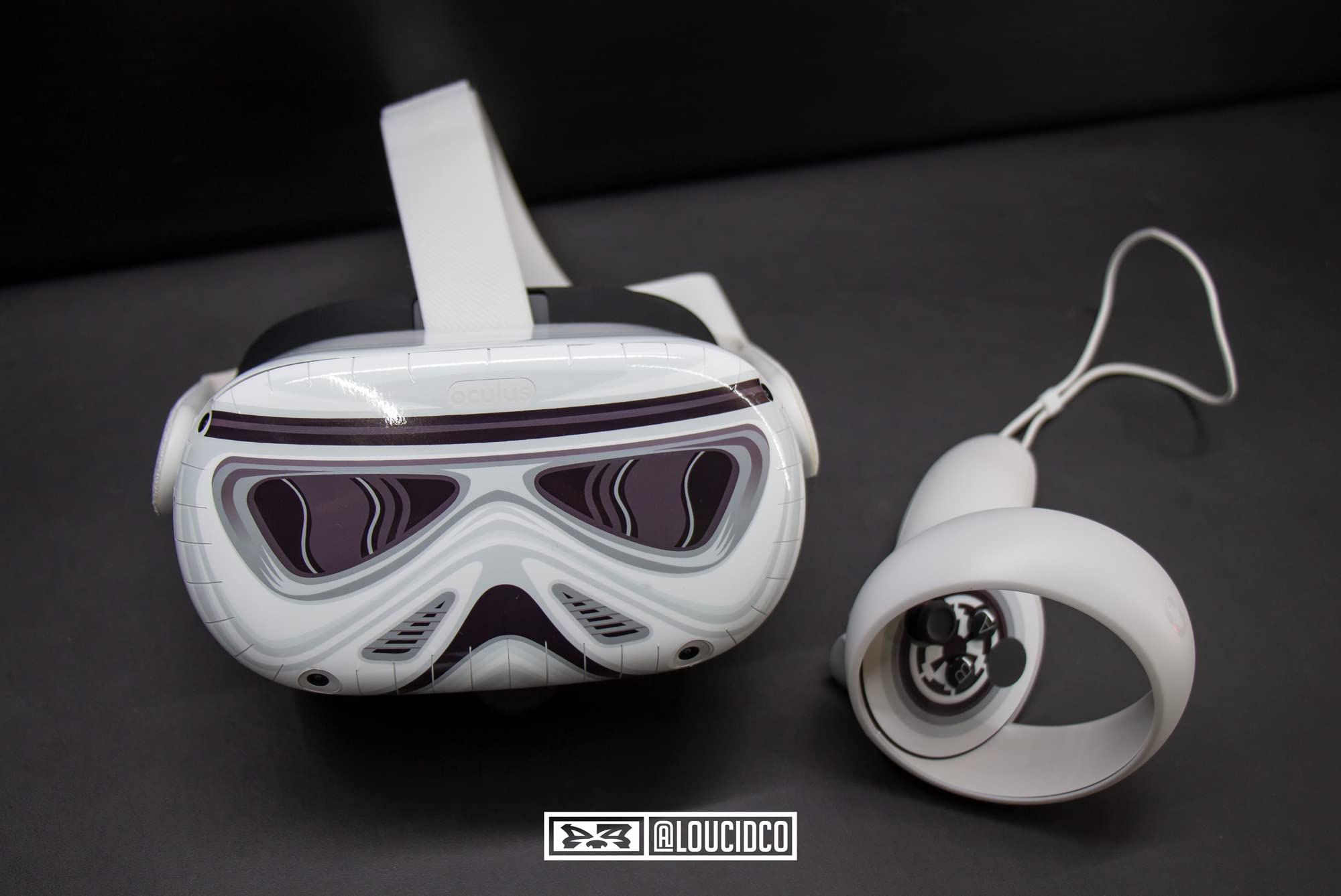 Arlon Graphics Star Storm Helmet Troop Skin Wrap Decal for Oculus Quest 2 Vinyl and Easy to Apply - Detailed Video Instructions, White