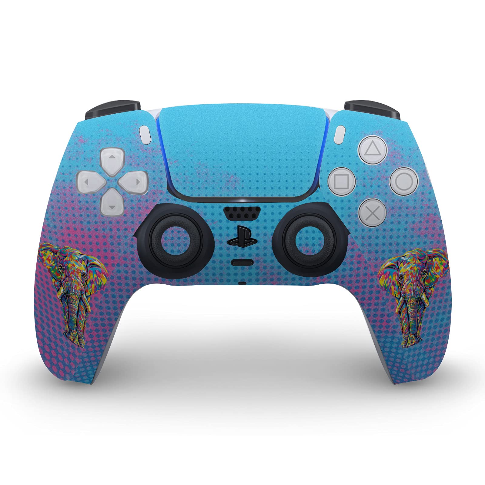 Head Case Designs Officially Licensed P.D. Moreno Elephant Animals II Vinyl Faceplate Sticker Gaming Skin Decal Compatible With Sony PlayStation 5 PS5 Digital Edition Console and DualSense Controller