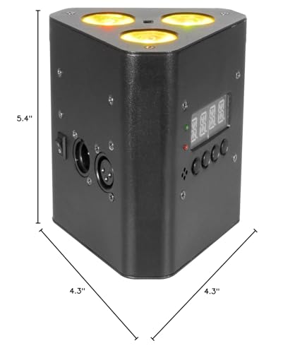 CHAUVET DJ EZwedge Tri Battery-Operated Tri-Color LED Wash Light w/Infared Remote Control
