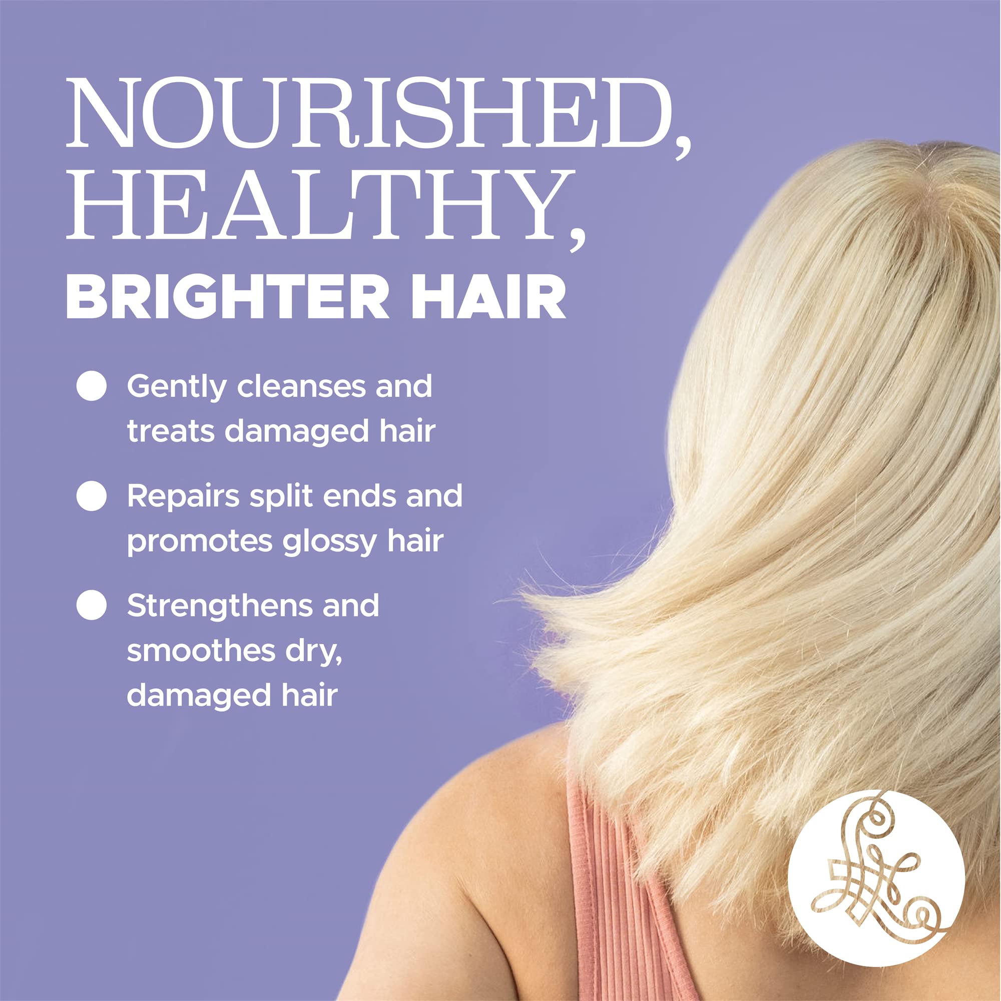 Luseta Purple Conditioner for Colored, Grey, Blonde & Dry/Damaged Hair - Women's Sulfate & Paraben Free, 16.9oz