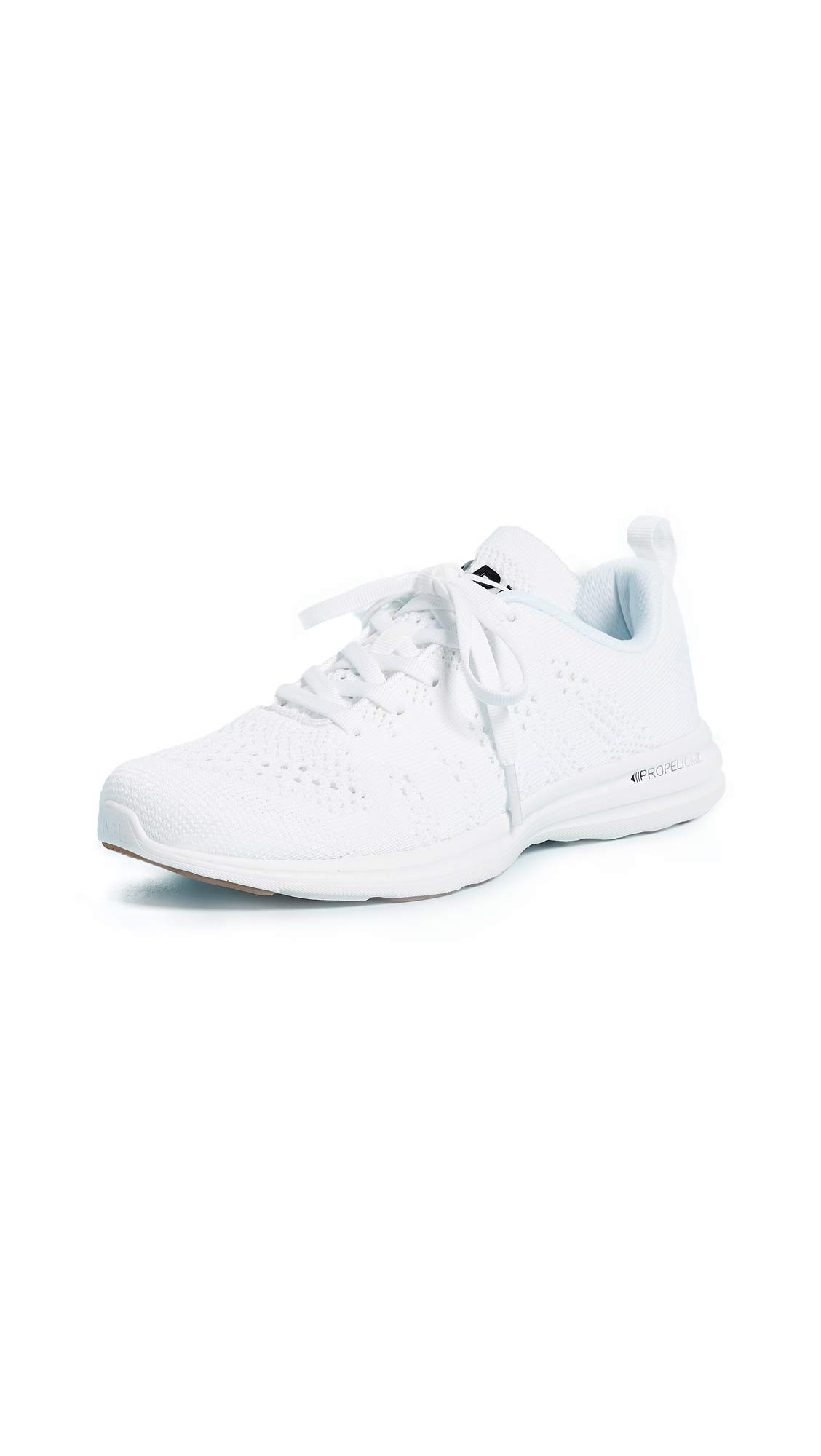 Athletic Propulsion Labs (APL) Women's Techloom Pro Sneaker, White/Black/Gum, 8.5