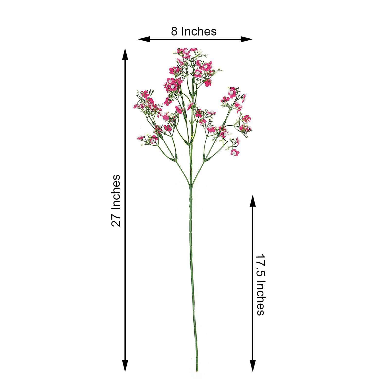 Efavormart 12 Pack - 22" White Babys Breath Artificial Flowers, Gypsophila Real Touch Silk Flowers Stem for DIY, Wedding, Party, Home, Floral Arrangement, Garden Decoration