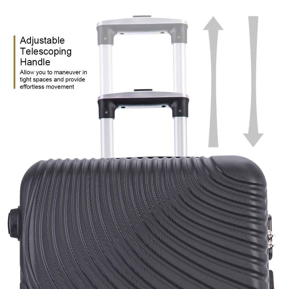 Apelila Fridtrip 4 Pieces Luggage Sets Hardshell Suitcase Carry On Luggage With Spinner Wheels (3 PCS ABS, Rose Gold)