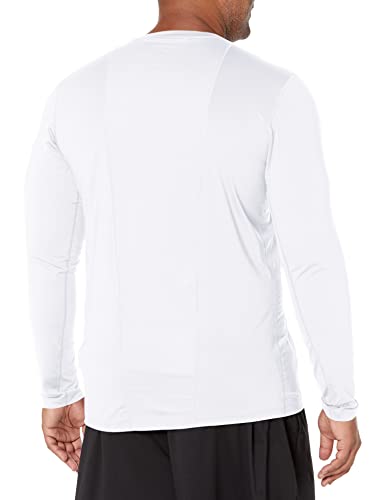 adidas Men's Techfit Fitted Long Sleeve Tee, White, X-Large