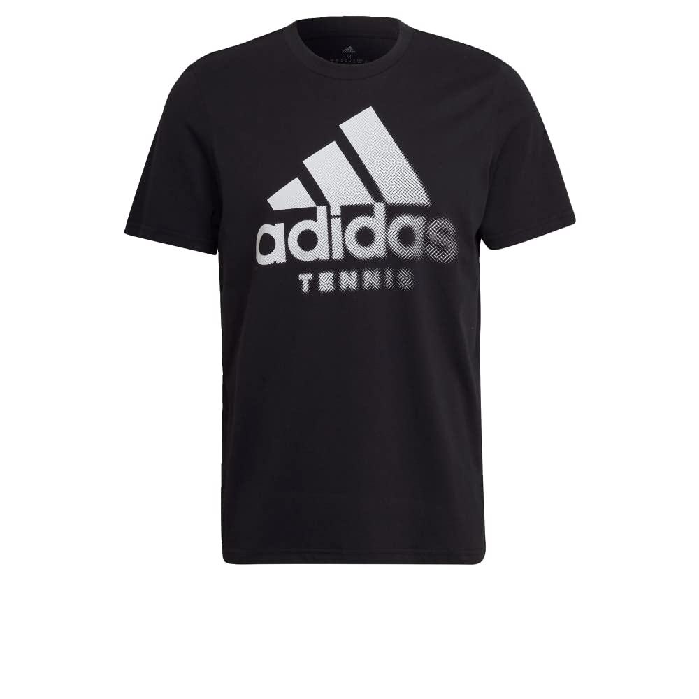adidas Men's Tennis Category Graphic Tee, Black, Medium