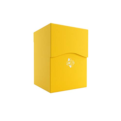 Gamegenic Deck Holder 100+ Casual Deck Box | Double-Sleeved Card Storage with Flex Card Divider | Premium Card Game Protector | Cobra Neck Technology | Holds up to 100 Cards | Yellow Color | Made