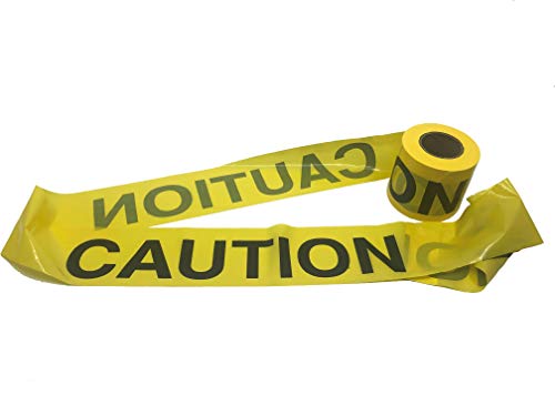 Swanson Tool Co., Inc BT30CAU2 Disposable Barricade Tape, 3 in W Ft L X 2 Mil T, Caution, Polyethylene, 300 Feet, Yellow & Black Print