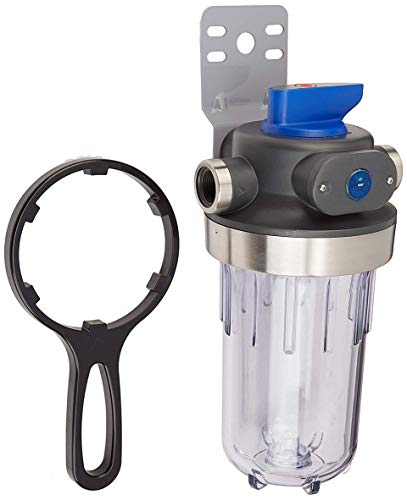 AmazonBasics Whole House Heavy Duty Filtration Housing 1" Inlet and Outlet | Equivalent to Culligan WH-HD200-C