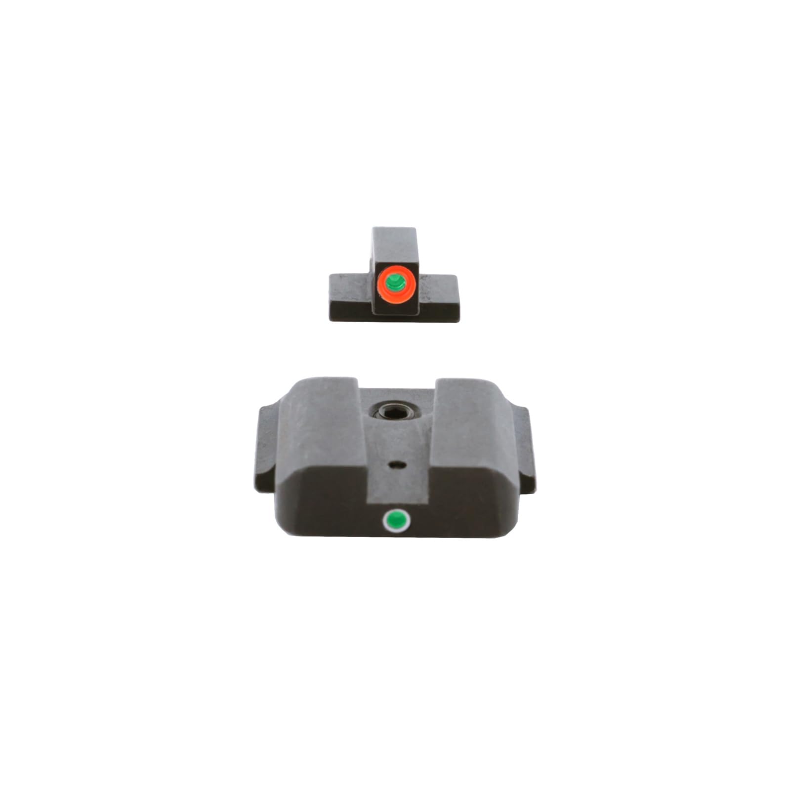 AmeriGlo adult unisex Tritium I-Dot Green with Orange Outline Set sporting gun sights, Green/Orange, 1 x 2 US