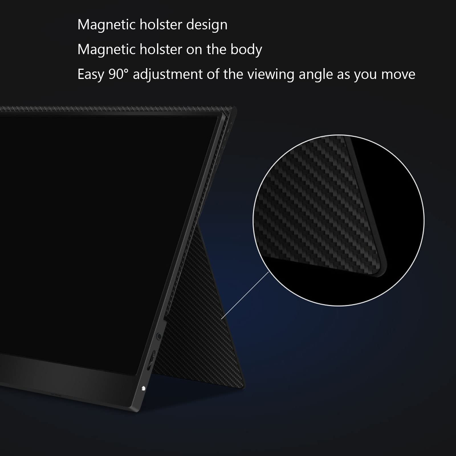 BDT 15.6 Inch IPS Portable Display Lightweight and Slim 1920 * 1080p HD Resolution with Magnetic Protection Case