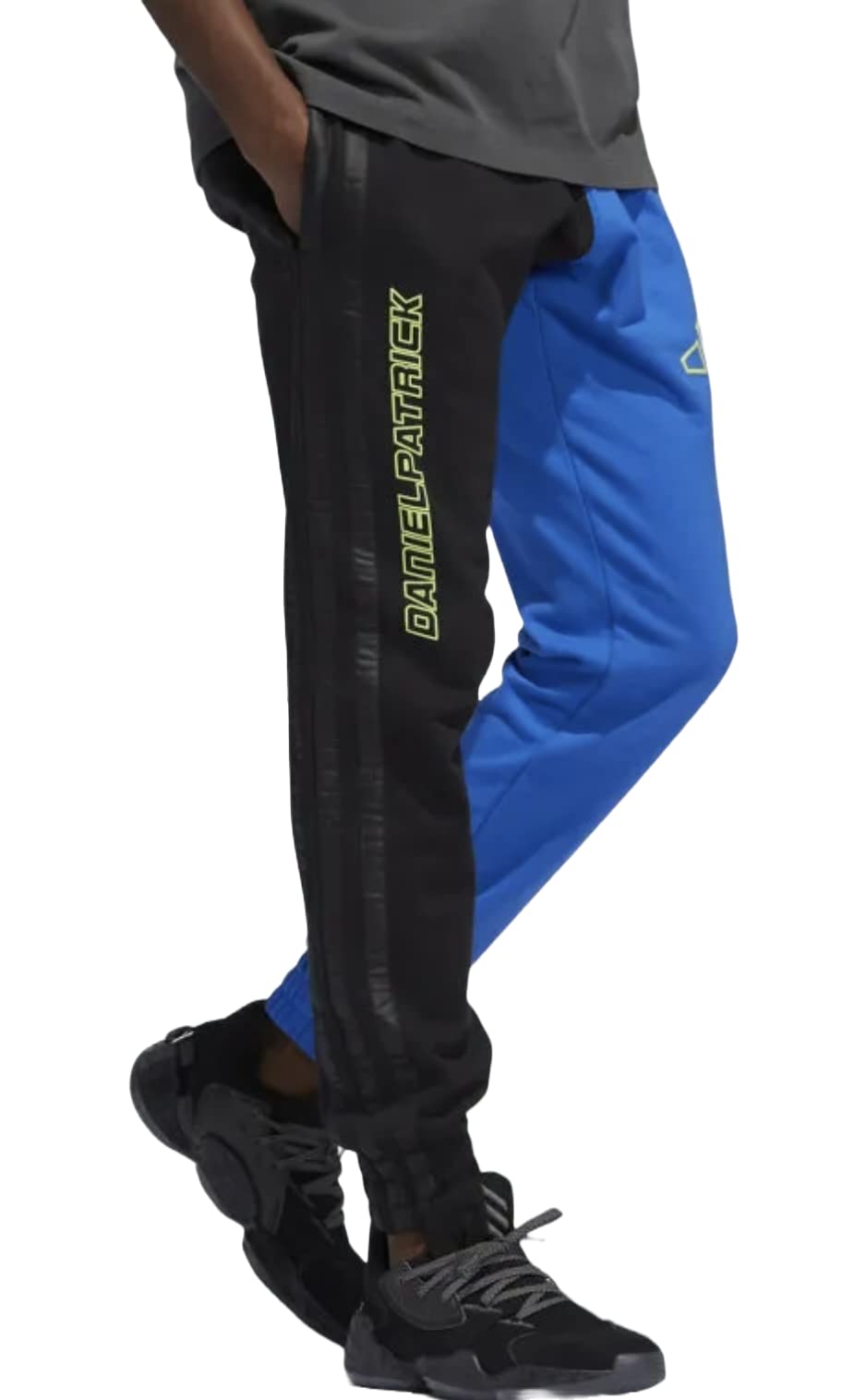 Adidas Men’s Daniel Patrick Basketball Pants, Blue/Black, US Large