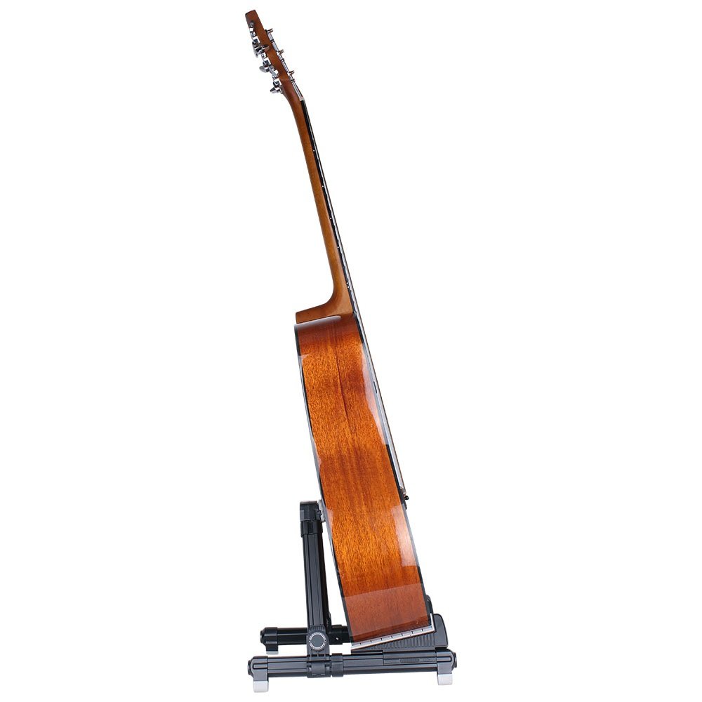 Alumium Ally A Frame Universal Folding Acoustic Guitar Stand, Suitable for Electric Guitars, Bass Guitars (Gold)