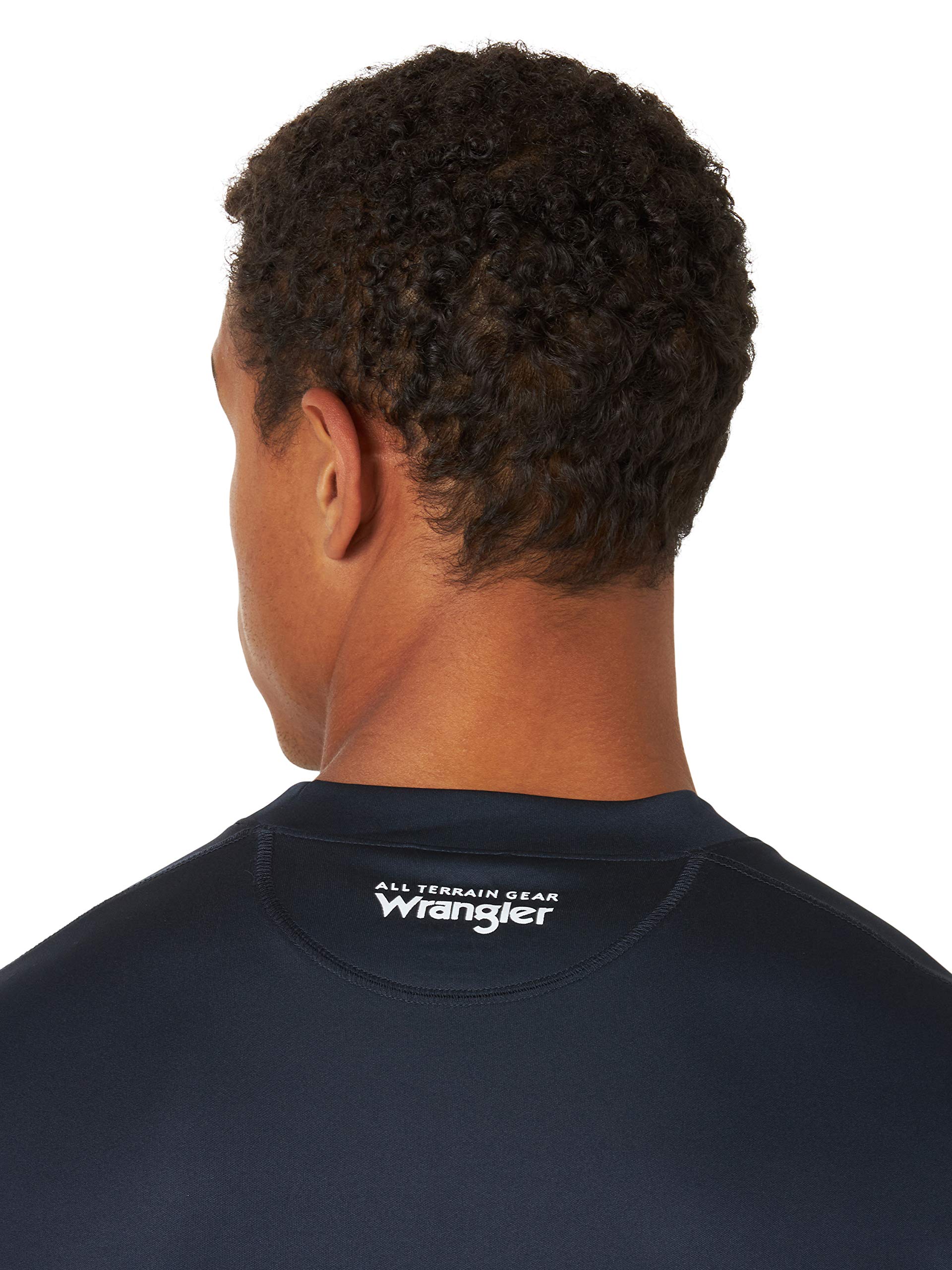 ATG by Wrangler mens Long Sleeve Performance Sun T Shirt, Navy, Large US