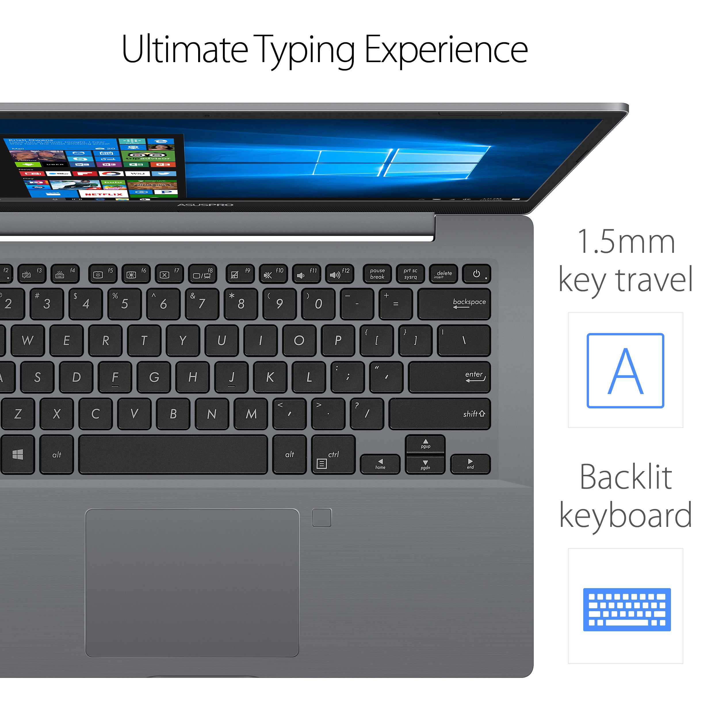 ASUS ExpertBook P5440 Thin and Light Business Laptop, 14” FHD, Intel Core i5-8265U Processor, 256GB PCIe NVMe SSD, 8GB DDR4 RAM, Windows 10 Pro, Fingerprint, TPM, Grey