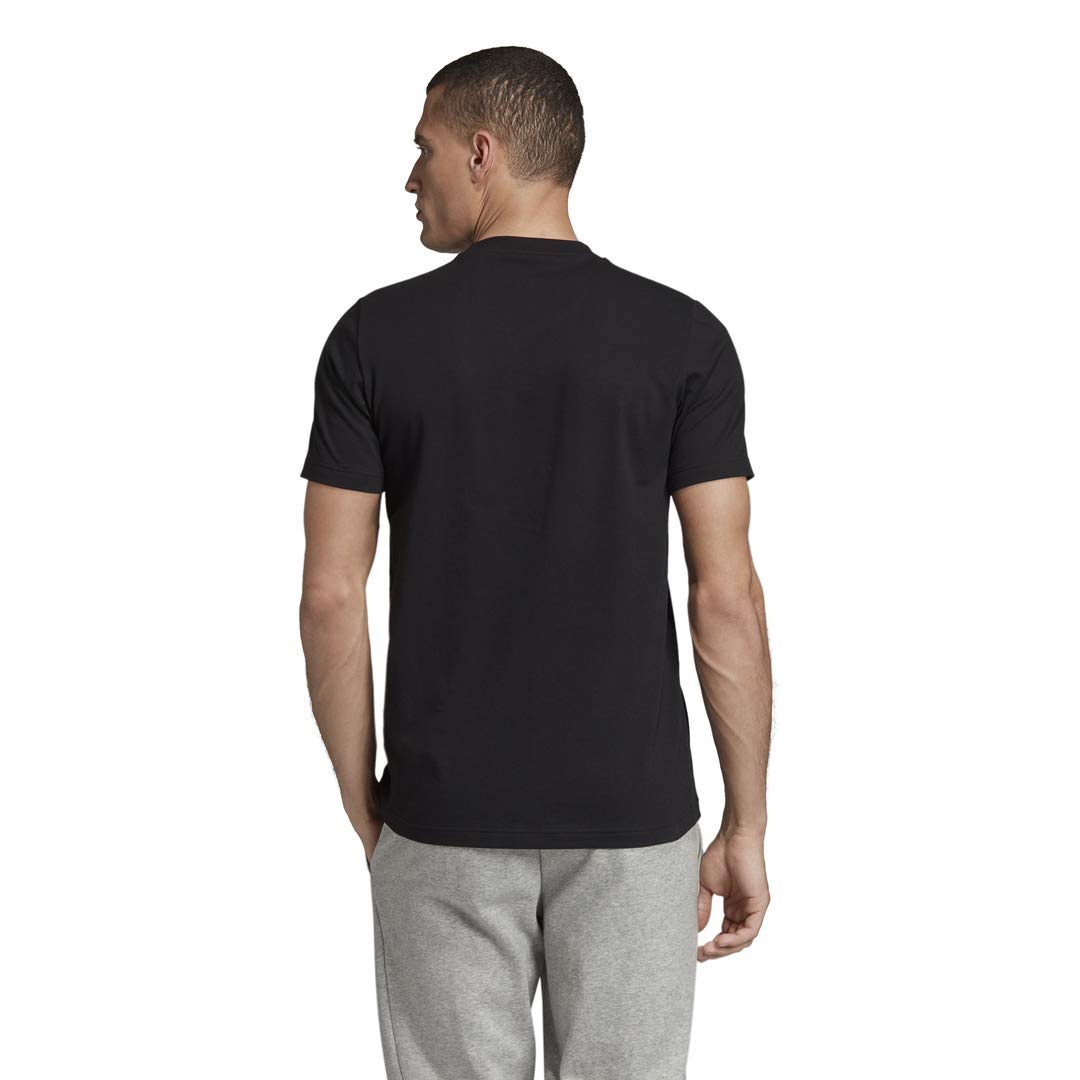 adidas mens Camo Linear Tee Black/White/Grey /Grey Small