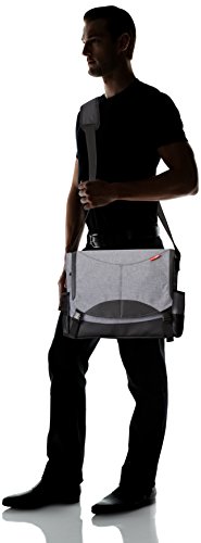 Skip Hop Baby All-in-One Swift Changing Station Messenger Diaper Bag, Heather Grey