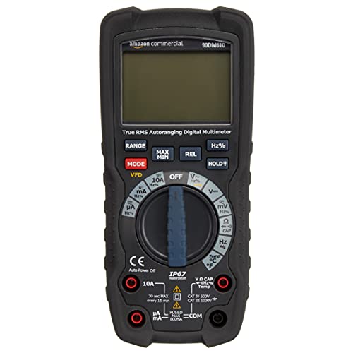 AmazonCommercial 6000 Count Digital Multimeter, IP67, True RMS, CATIV 600V