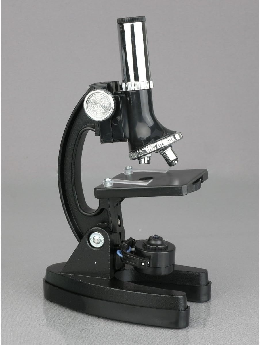 AmScope-Kids M30-ABS-KT2 Starter Microscope Kit, Metal Frame, 120X, 240X, 300X, 480X, 600X, and 1200X Magnifications, 2 Eyepieces and 49 Accessories and Case