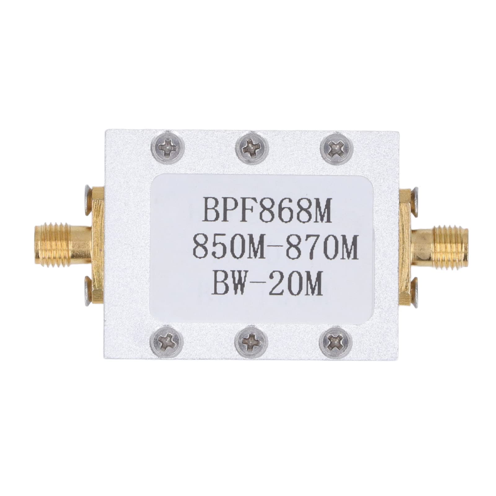 Bandpass Filter FM Broadcast SMA K Interface 850 ‑ 870MHz 20dBm Maximum Input Power Anti Interference Component BPF868M New Denoise Electronic Component BPF868M 3dB 50 Ohms 20dBm (with Shell), Ba