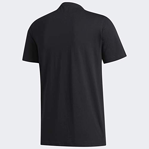 adidas mens Donovan Sense Logo Tee Black Small