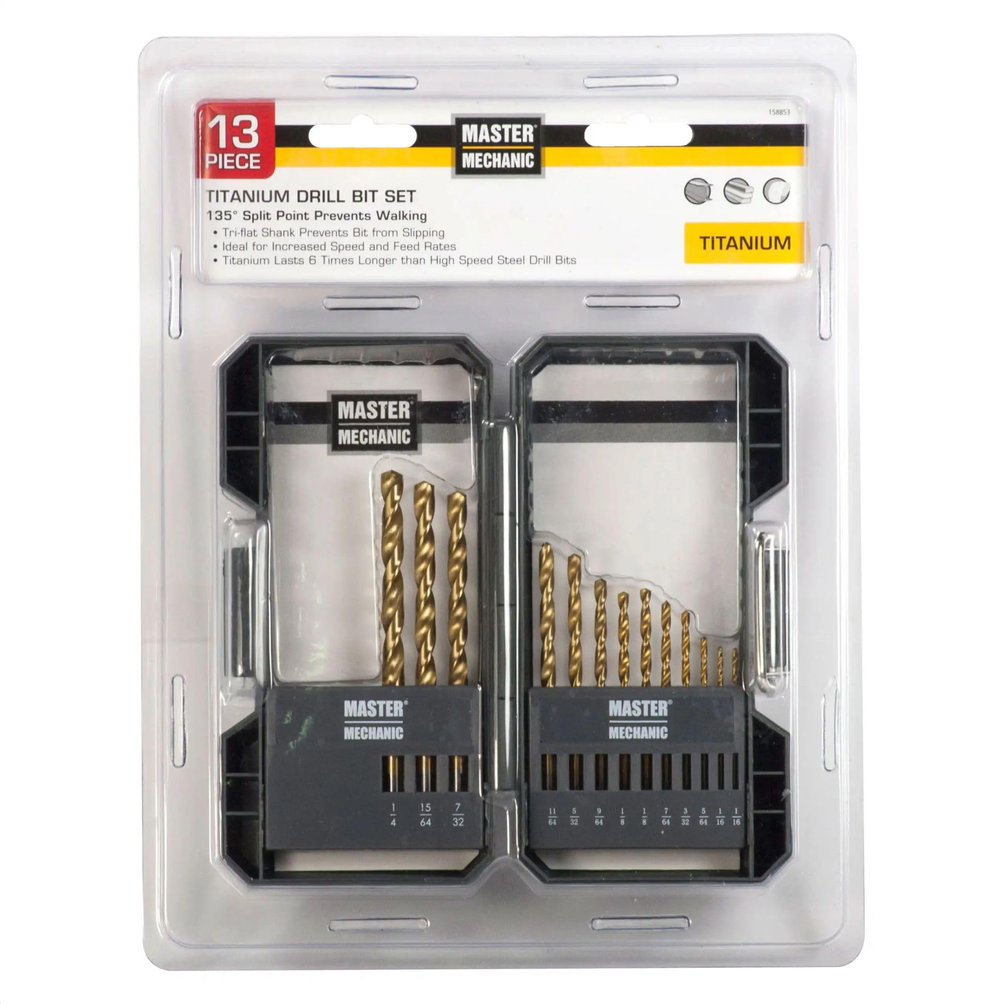 Master Mechanic 158853 13 Piece Titanium Bit Set