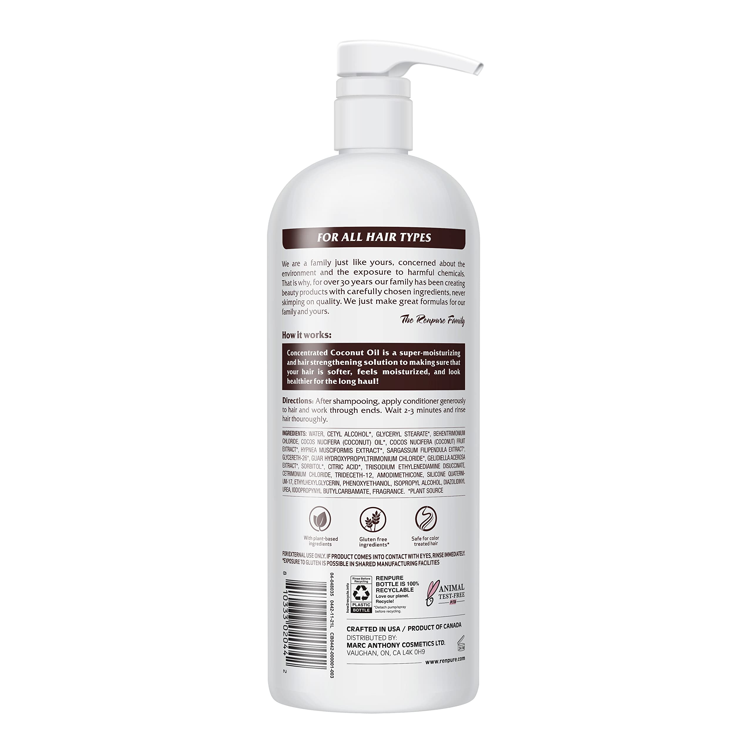 Renpure Coconut Cream Nourishing Conditioner, 32 Ounce