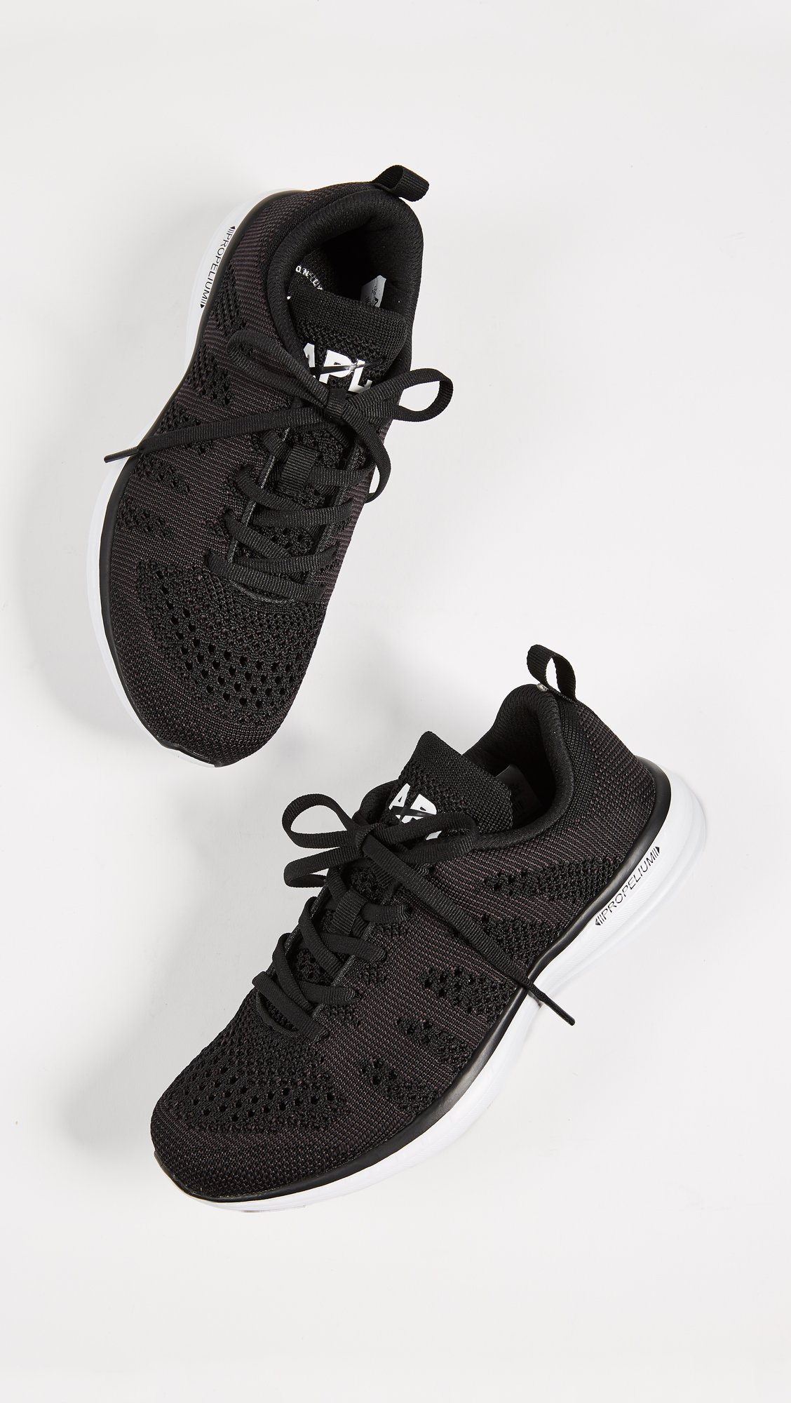 Athletic Propulsion Labs (APL) Women's Techloom Pro Sneaker, Black/White/Black, 6.5