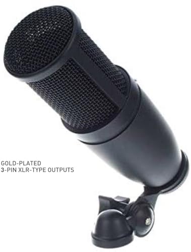 AKG Pro Audio P120 - Affordable 2/3-Inch Diaphragm Condenser Microphone for Clear Vocals & Instruments. Studio Recording or Live. XLR Connector. Black