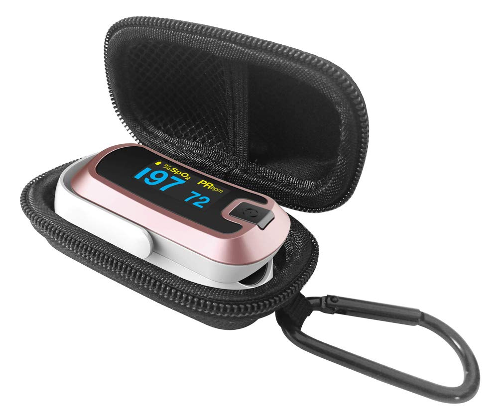 DailyU Travel Case for Mibest OLED Finger Pulse Oximeter Rose Gold(CASE ONLY)
