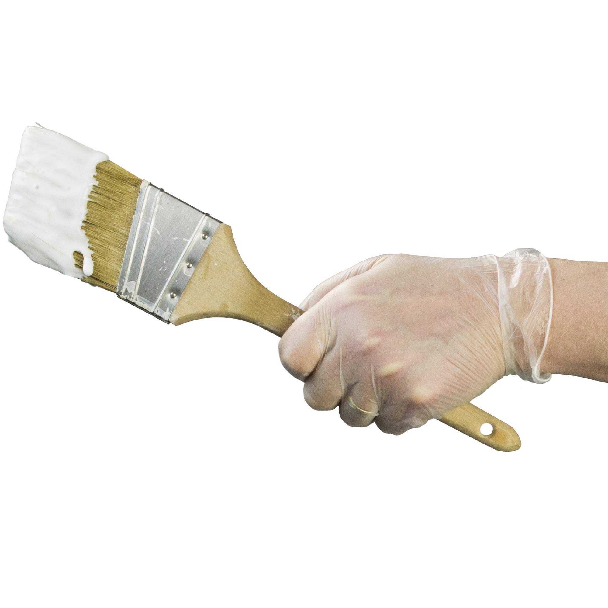 AMMEX Vinyl Disposable Gloves - 10/pack, Powder Free, 4 mil, Uni-size, Clear, Case of 250