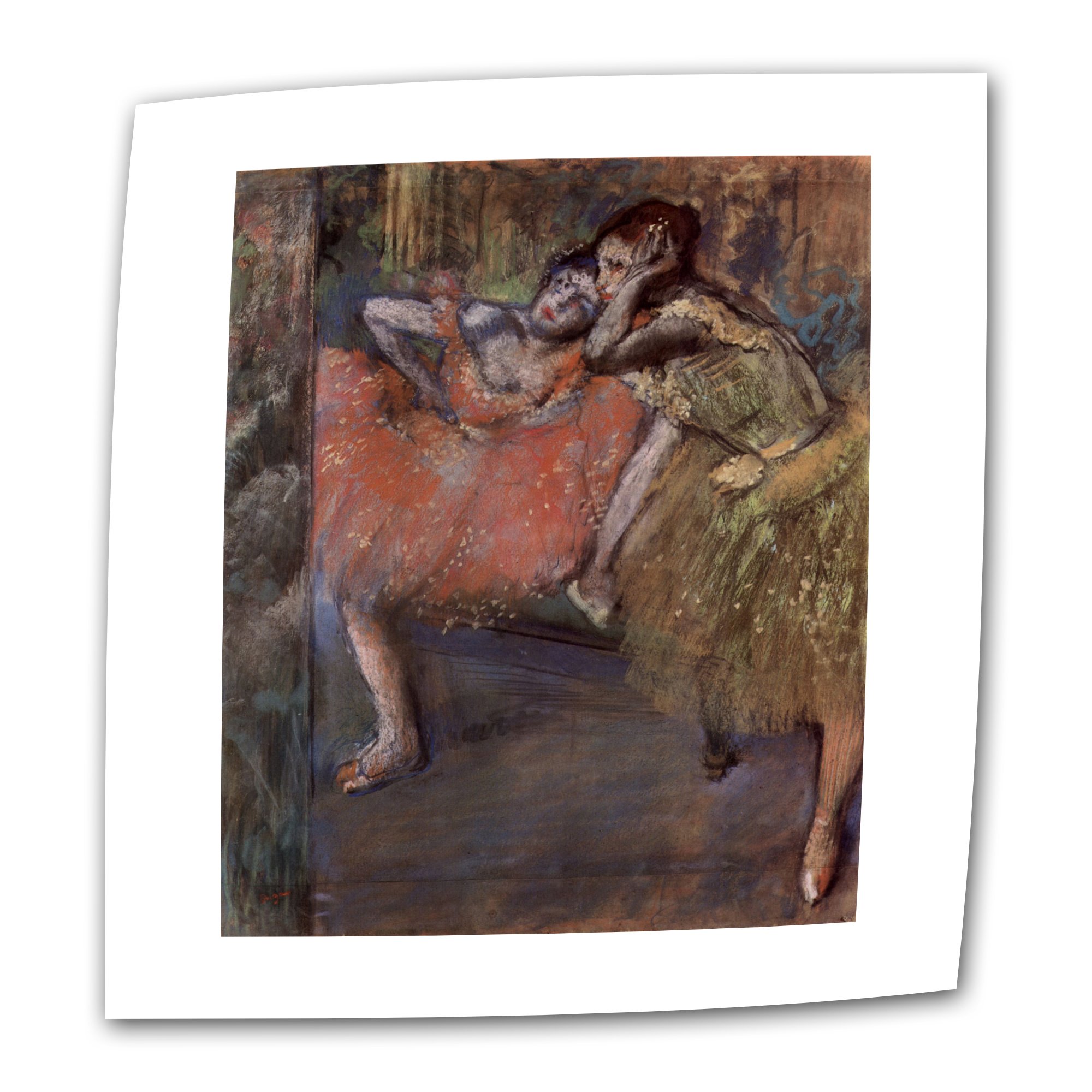 Art Wall Friends 24 by 32-Inch Flat/Rolled Canvas by Gustav Klimt with 2-Inch Accent Border