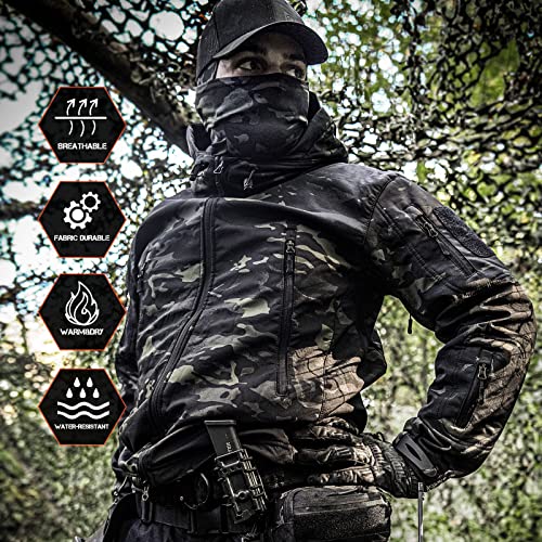 ANTARCTICA Men's Outdoor Waterproof Soft Shell Hooded Military Tactical Jacket