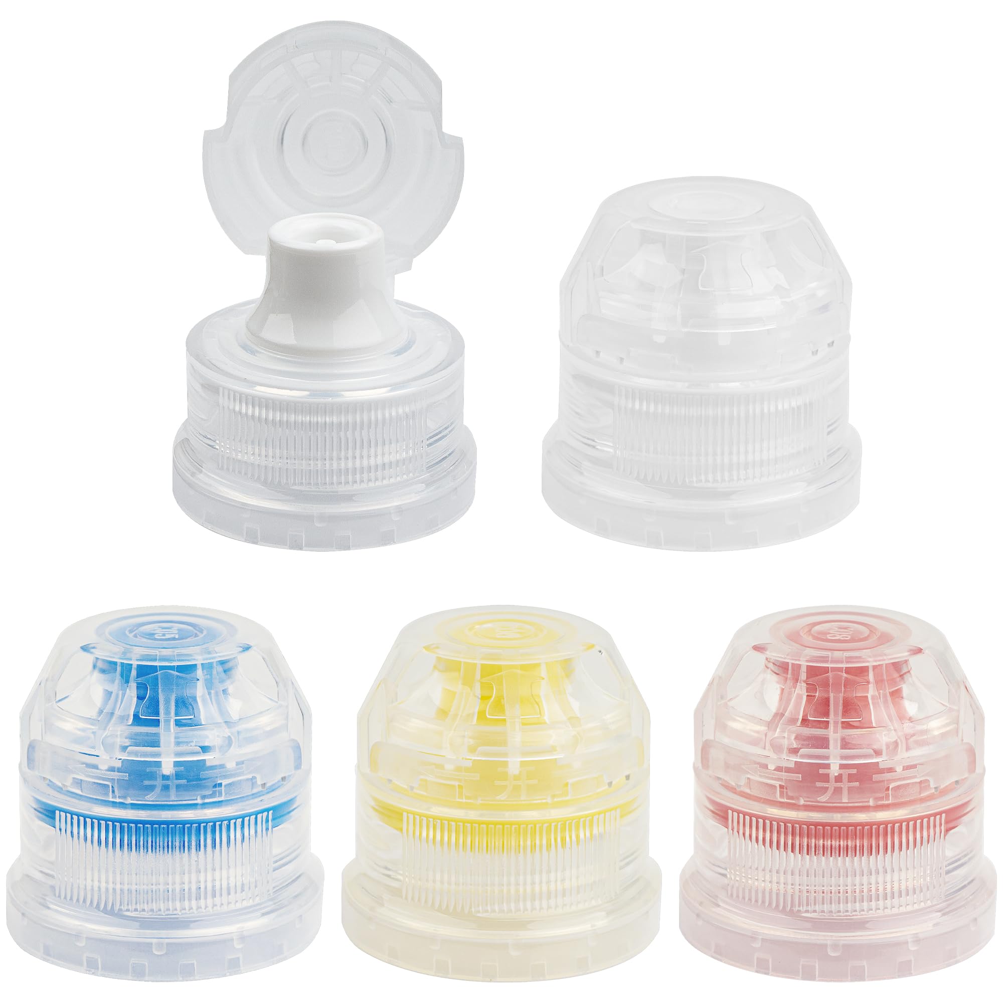Amviner 28mm Push Pull Cap, Replacement Water Bottle Flip Tops with Seal Tab for Smart Bottles or Soda Water Bottles, 10PCS