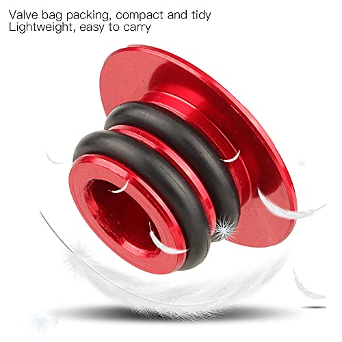 Bike Handle, Aluminium Alloy Anodized Metal Handlebar End Plug Lightweight 1 Pair for Mountain and Road Bikes(Red)