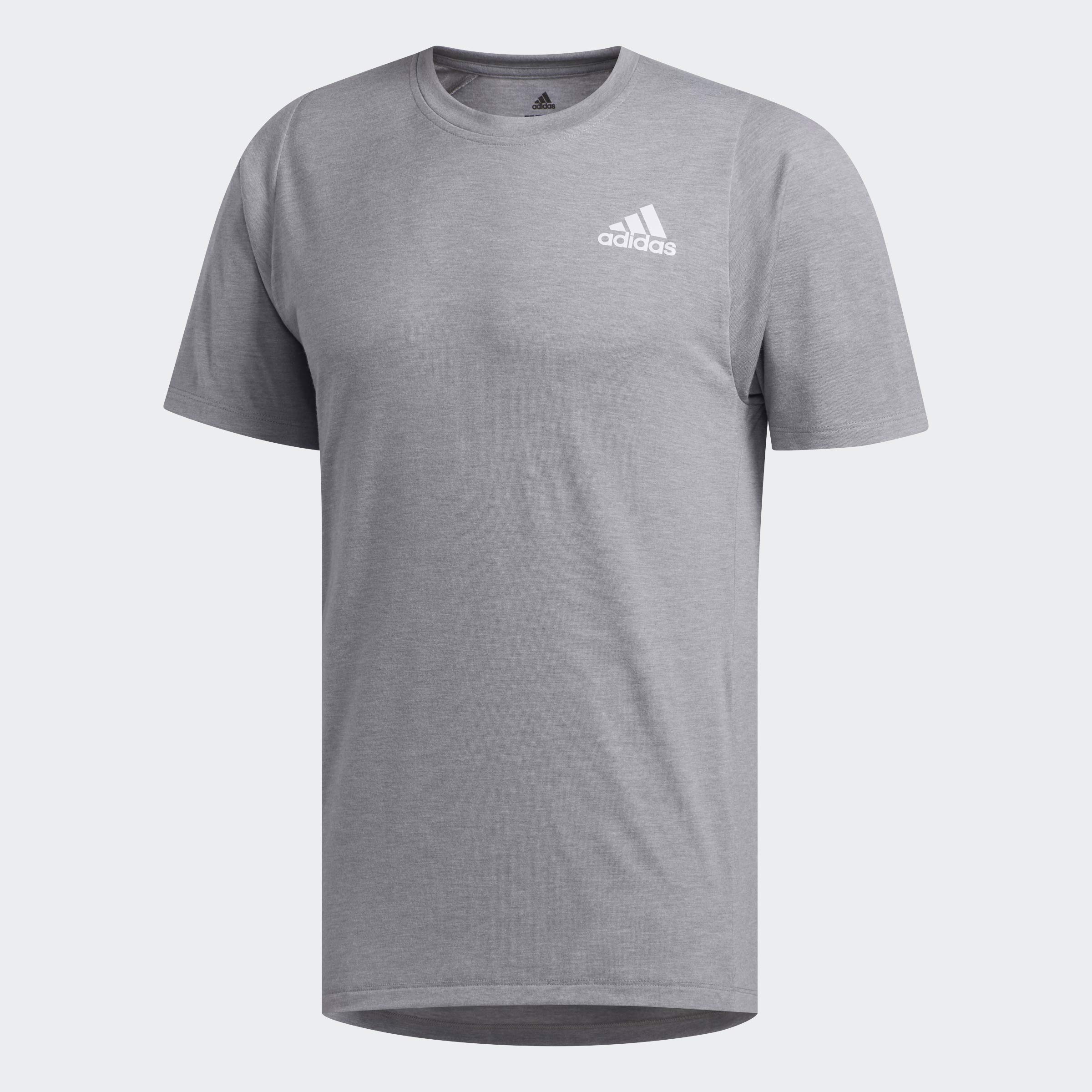 adidas mens FreeLift Sport Prime Heather Tee Scarlet/White X-Large