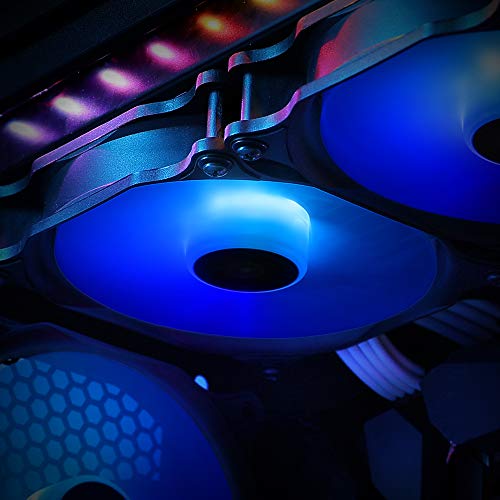 Antec 120mm Case Fan, PC Fans Blue LED, PC Case Computer Case Fan, 4-pin Molex Connector, F12 Series 3 Packs, Blue LED