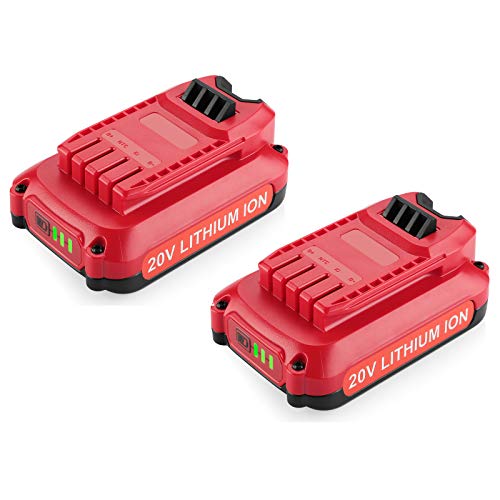 ANTRobut 2Pack 3.0Ah Replacement Craftsman V20 Lithium Battery for Craftsman 20V Battery CMCB204 CMCB202 Compatible with Craftsman 20V Max Cordless Power Tools