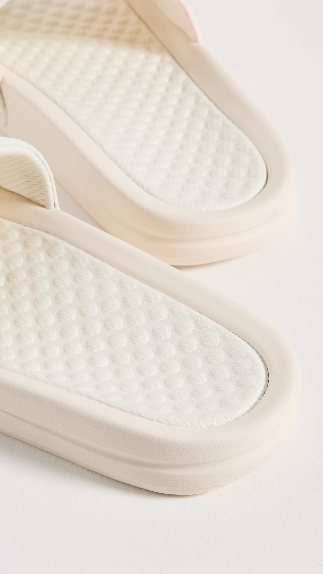 APL: Athletic Propulsion Labs Women's Big Logo Techloom Slides, Prstine/Neon/Blocked, Off White, 8 Medium US
