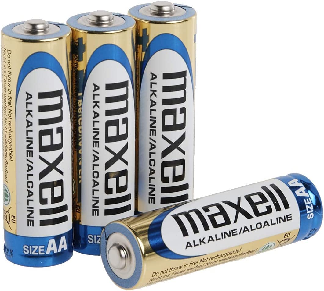 Maxell β 723465, Reliable AA Alkaline Battery - 10x Long-Lasting with 1.5V Performance with Mercury & Cadmium Free - Ideal for Wireless Keyboards, Mouse, Clocks, Flashlights & Toys - Pack of 4