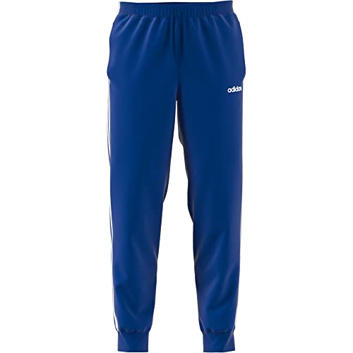 adidas mens Essentials 3-Stripes Tapered Cuffed Pants Team Royal Blue/White Large/Long