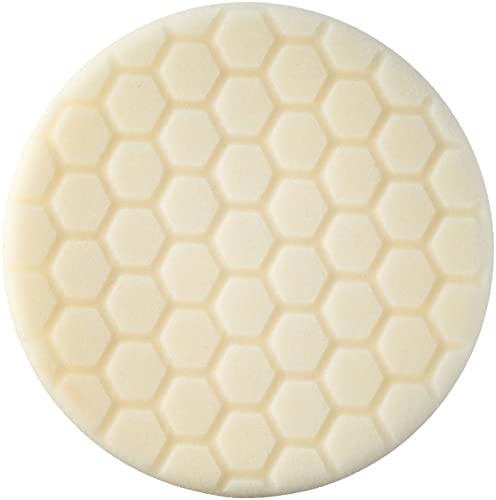 Chemical Guys BUFX_104_HEX6 Hex-Logic Light-Medium Polishing Pad, White (6.5 Inch Pad made for 6 Inch backing plates), Gray, 1 Pad Included