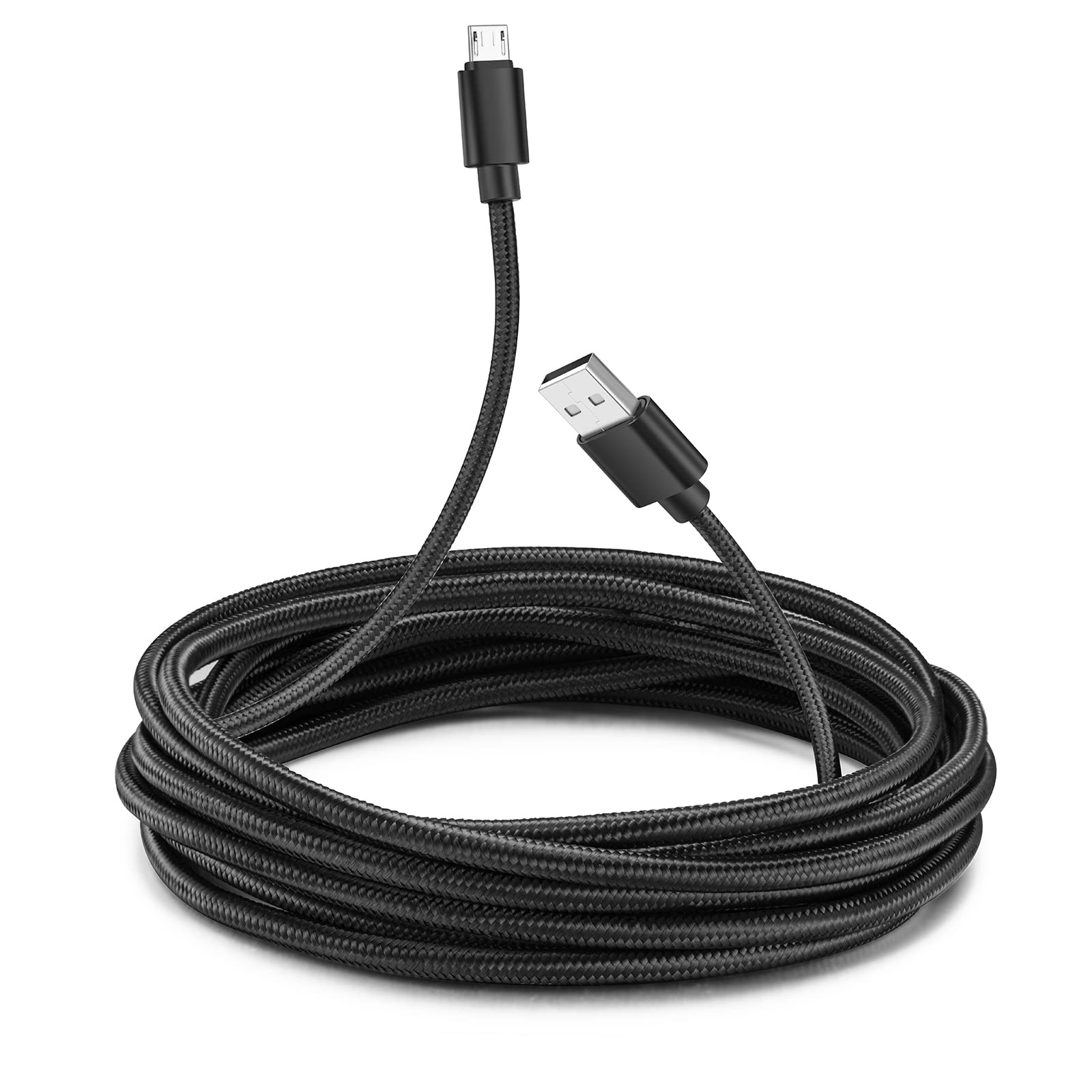 AOSOK PS4 Controller Charger Cable 10FT, 2Pack Braided PS4 Charger - Extra Long Micro USB Fast Charging Cord for Playstation 4, PS4 Slim/Pro, Xbox One S/X Controller, Android Phones