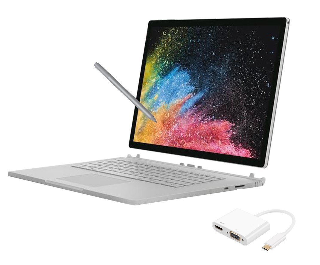Microsoft Surface Book 2 13.5 Inch 1TB i7 16GB RAM Bundle (1.9GHz i7 Up to 4.2GHz, 3000 x 2000 Resolution, NVIDIA GeForce GTX 1050)