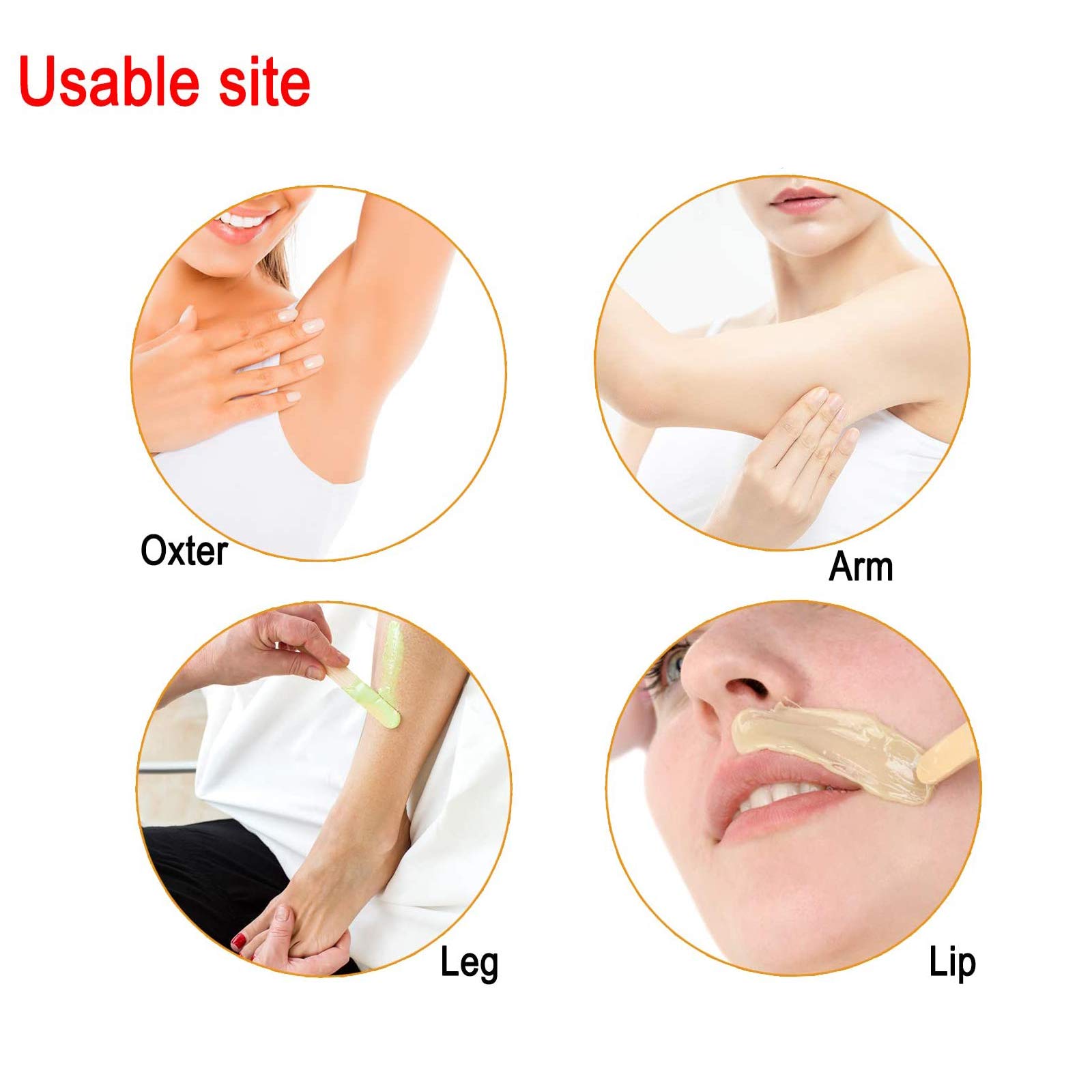All Natural Wax Applicator Sticks Waxing Wood Body Spa Hair Eyebrow Removal Craft Sticks Applicator Spatula,4 Inch,200 Pieces.
