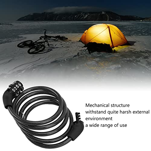 Bike Lock Cable, Steel Cable Durable Accessories High Security Performance for Mountain Bikes
