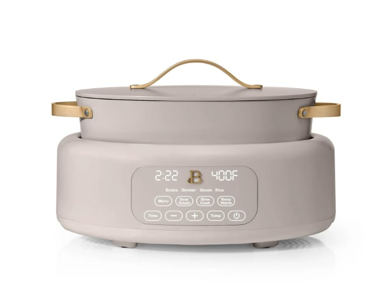Beautiful 10 in 1 Electric Multi-Cooker, Porcini Taupe by Drew Barrymore