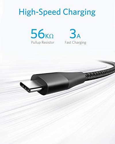 Anker PowerLine+ II USB-C to USB-A 2.0 Cable (6ft / 1.8m) , for Samsung Galaxy S9 / S9+ / S8/S8+/Note 8, LG V20/G5/G6, and More